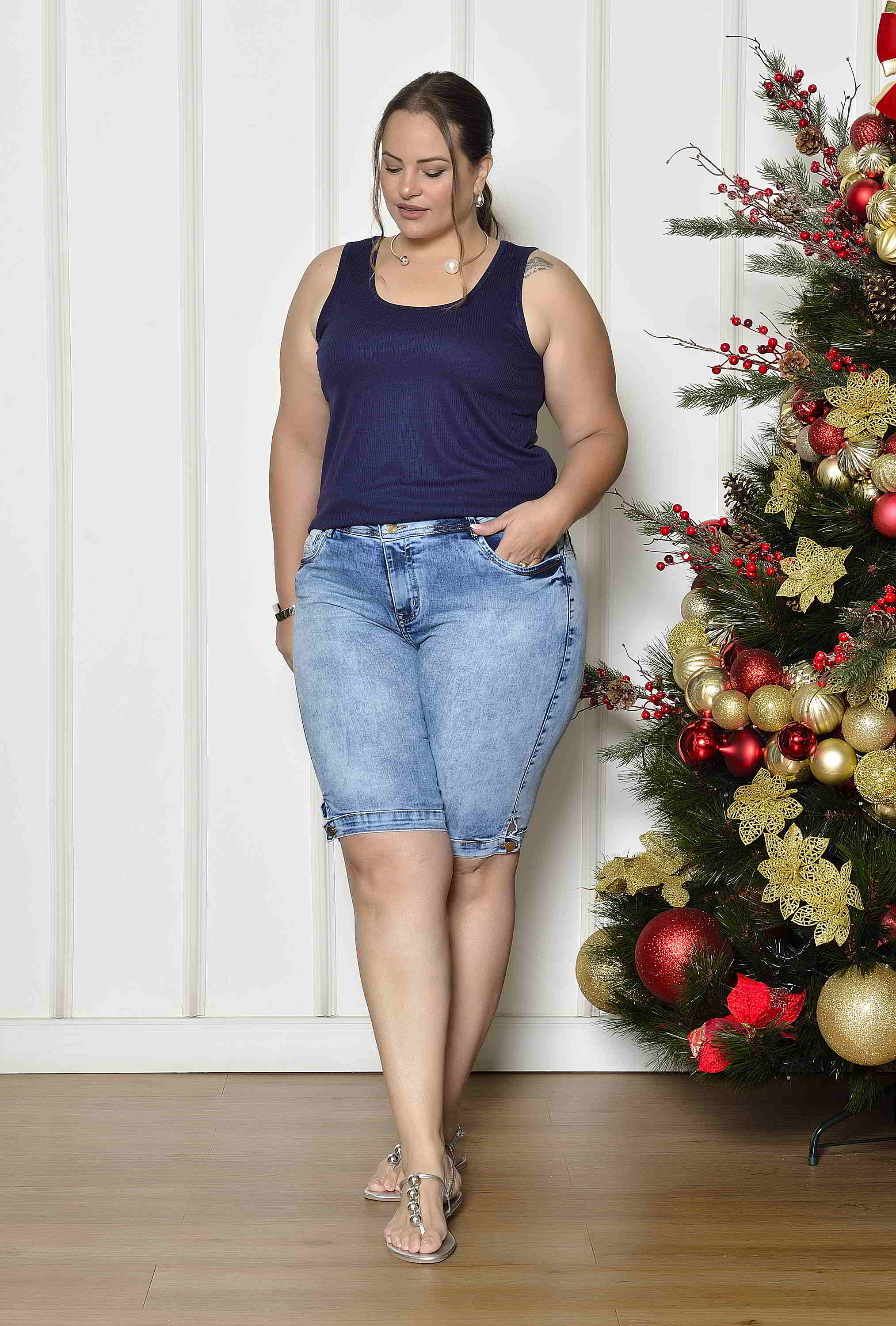 Bermuda Plus Size Jeans Julieta - Conforto e casualidade! | Mania Brasil