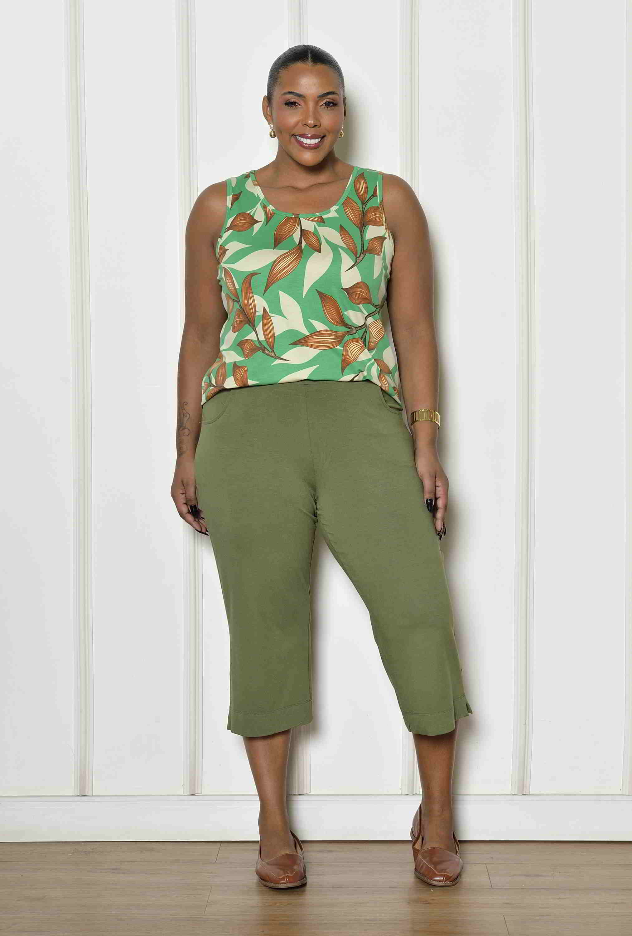 Pantacourt Plus Size Veronica: Versatilidade e Conforto para um Look ...